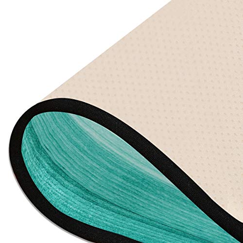 Teal Turquoise Green Wood Kitchen Rugs Non-Slip Soft Doormats Bath Carpet Floor Runner Area Rugs for Home Dining Living Room Bedroom 72" X 24"