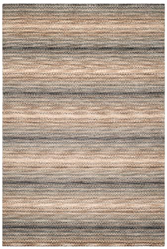 SAFAVIEH Himalaya Collection Area Rug - 8' x 10', Grey, Handmade Wool, Ideal for High Traffic Areas in Living Room, Bedroom (HIM729A)