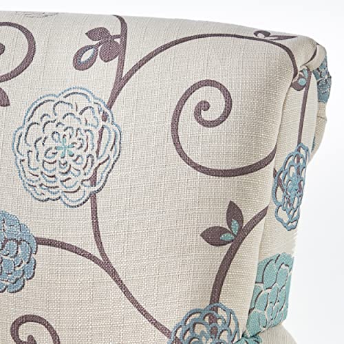 Christopher Knight Home Roseville Fabric Floral Club Chair, Blue Flowers