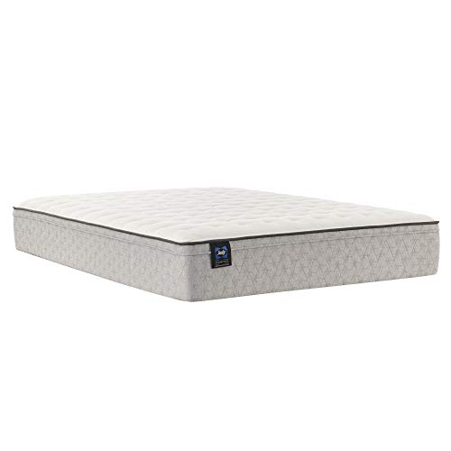 Sealy Essentials Spring Winter Green Faux Eurotop Medium Feel Mattress, Full