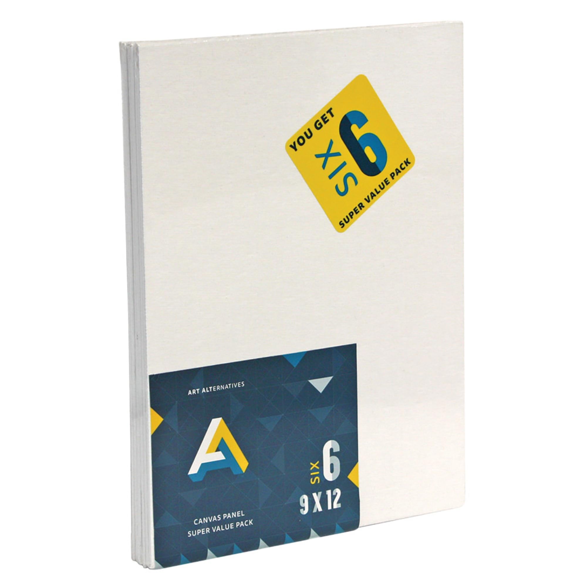 Art Alternatives Set Canvas Panels, 9" x 12", White