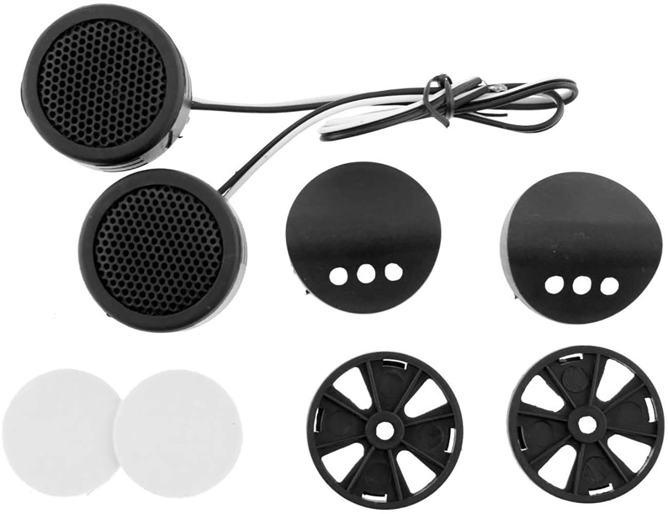 VOYZ Mini Car Tweeter Kit - 180W Power | 1.6" High Frequency Silk Dome | High Fidelity, Efficiency | 4Ω Impedance | Dual Mounting - Surface or Angle | Black - 1 Pair