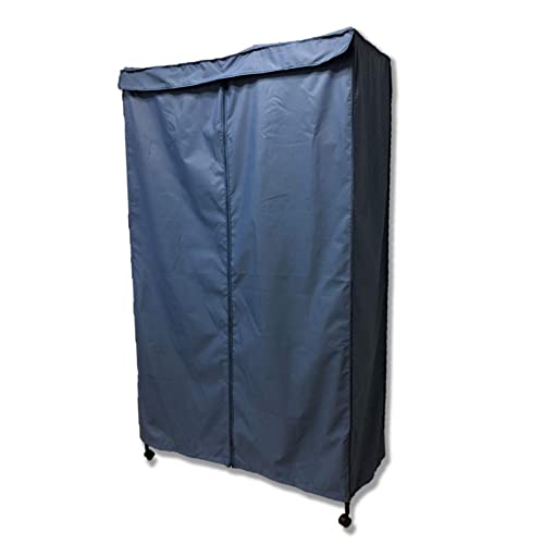 Formosa Covers Portable Garment Rolling Rack Cover - Protect Your Clothes from Dust Keep Your Room Looking Organized in Dusty Blue (Cover Only) (48"W x 18"D x 75"H)