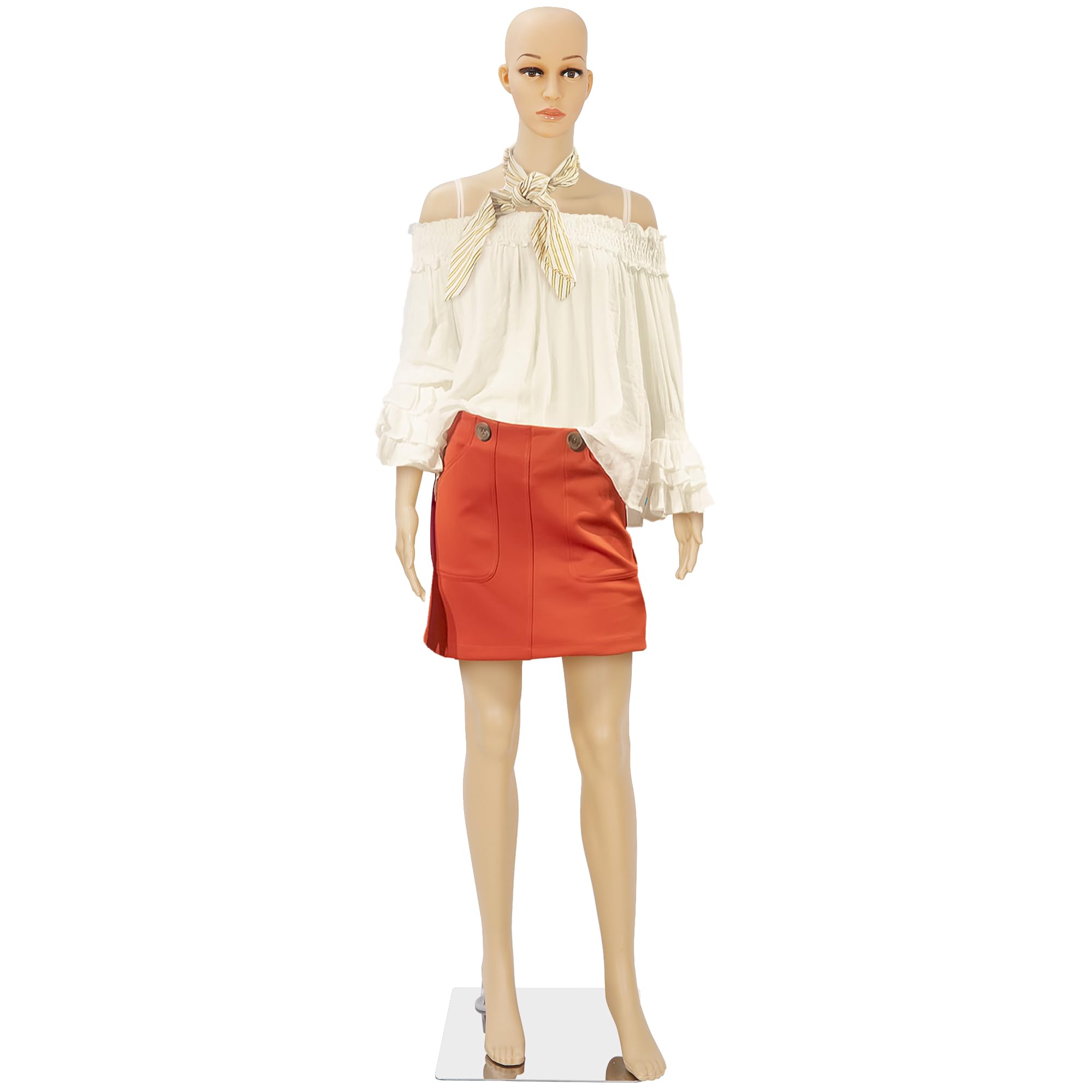 ZENY Female Mannequin Full Body, 68.9" Adjustable Mannequin Torso Dress Form with Metal Base, Realistic Clothing Model Stand, Woman