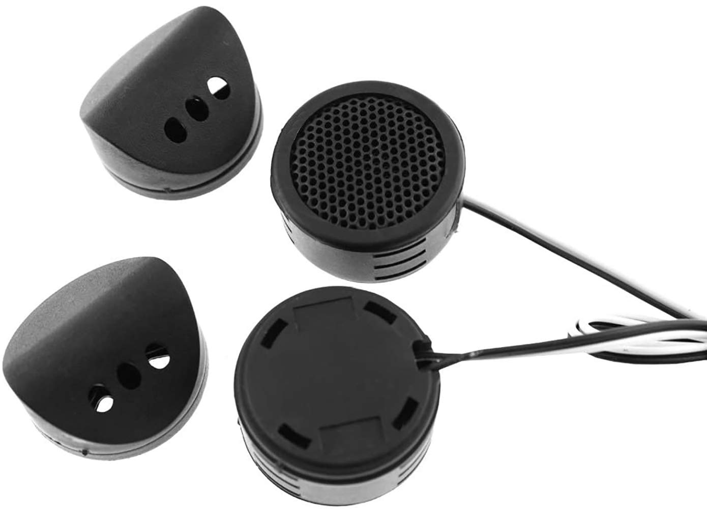 VOYZ Mini Car Tweeter Kit - 180W Power | 1.6" High Frequency Silk Dome | High Fidelity, Efficiency | 4Ω Impedance | Dual Mounting - Surface or Angle | Black - 1 Pair