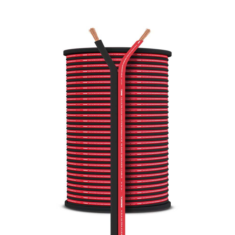 DS18 SW-16GA-1000RB 16-Gauge 1000-Feet Speaker Wire Ultra Flex CCA Red and Black (1000 FT / 304.8 Meters) Speaker Cable for Audio Applications
