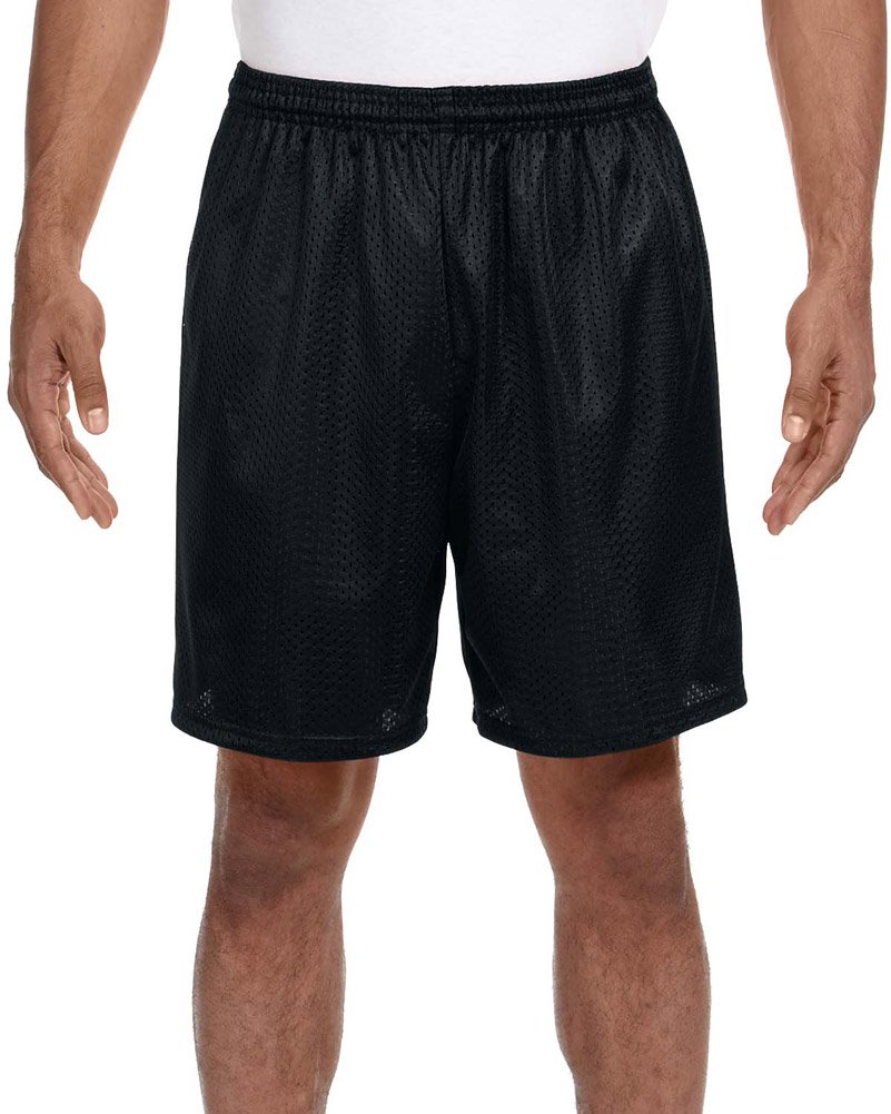 A4 Seven Inch Inseam Mesh Short, XL, BLACK