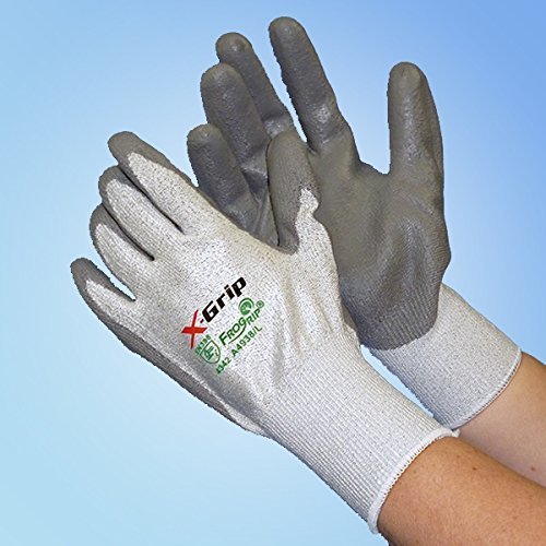 Liberty Glove & Safety Cut Resistant Palm Coated Glove, Gray, LG, pair