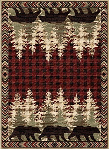 Mayberry Rug Blowing Rock Area Rug, 7'10"x9'10", Red