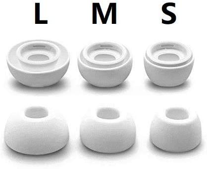 JNSA Replacement Ear Tips for Air Pods Pro,Air Pods Pro Earbuds Covers AirPod Pro Earbuds Tips Ear Caps, Silicone Eartips S/M/L 3 Size 3 Pairs, White