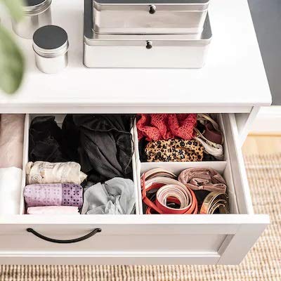 Ikea TSSP Box with compartments, White 20x34x10 cm (7 ¾x13 ½x4)