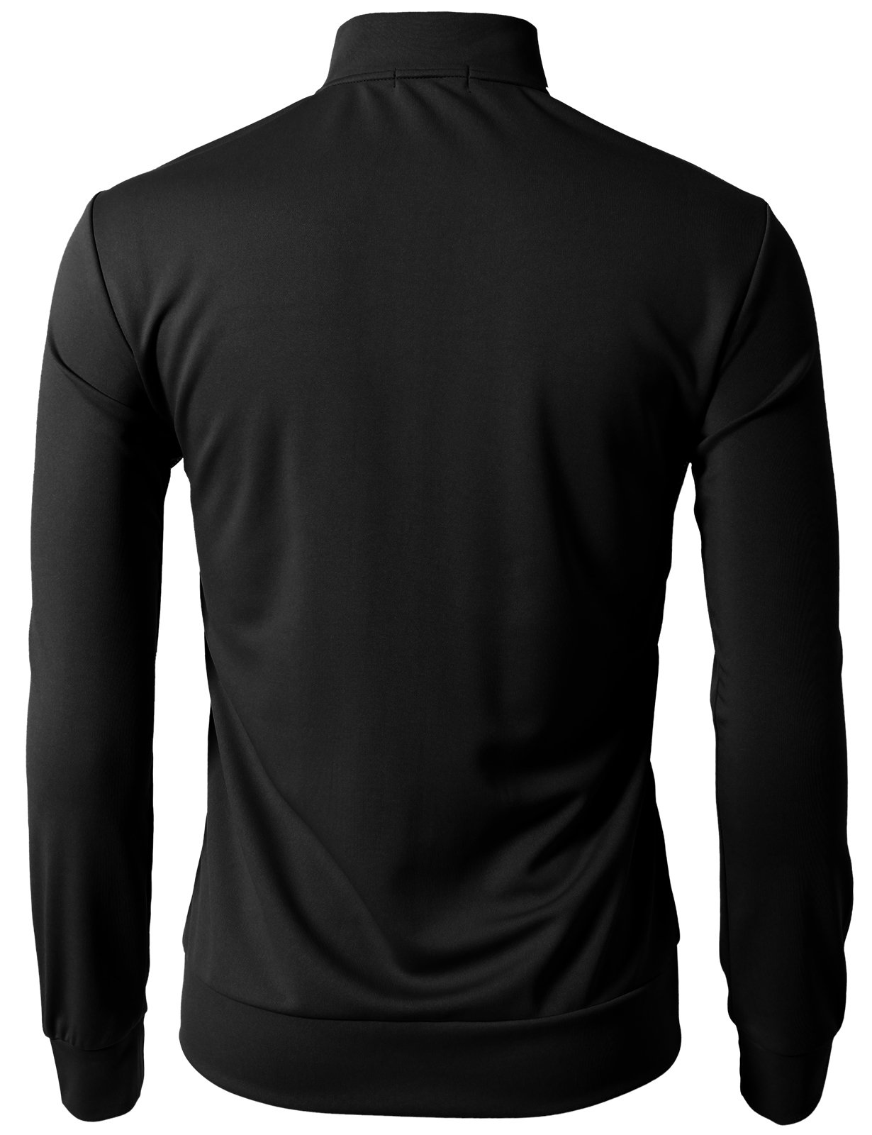 H2H Mens Active Slim Fit Track Lightweight Jacket Zip-up Long Sleeve BLACK US 2XL/Asia 3XL (CMOJA0103)