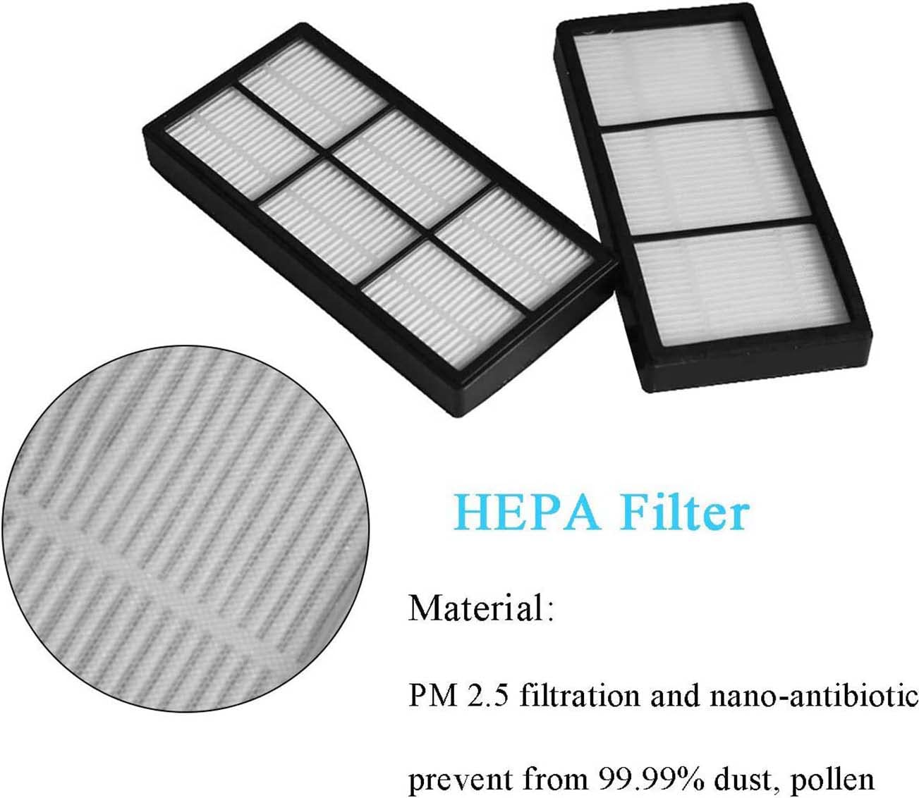 MZY LLC 12 Pack Hepa Filter Filters Replacement For irobot Roomba 800 900 series 860 870 871 880 960 980 Robotic Vacuum Parts