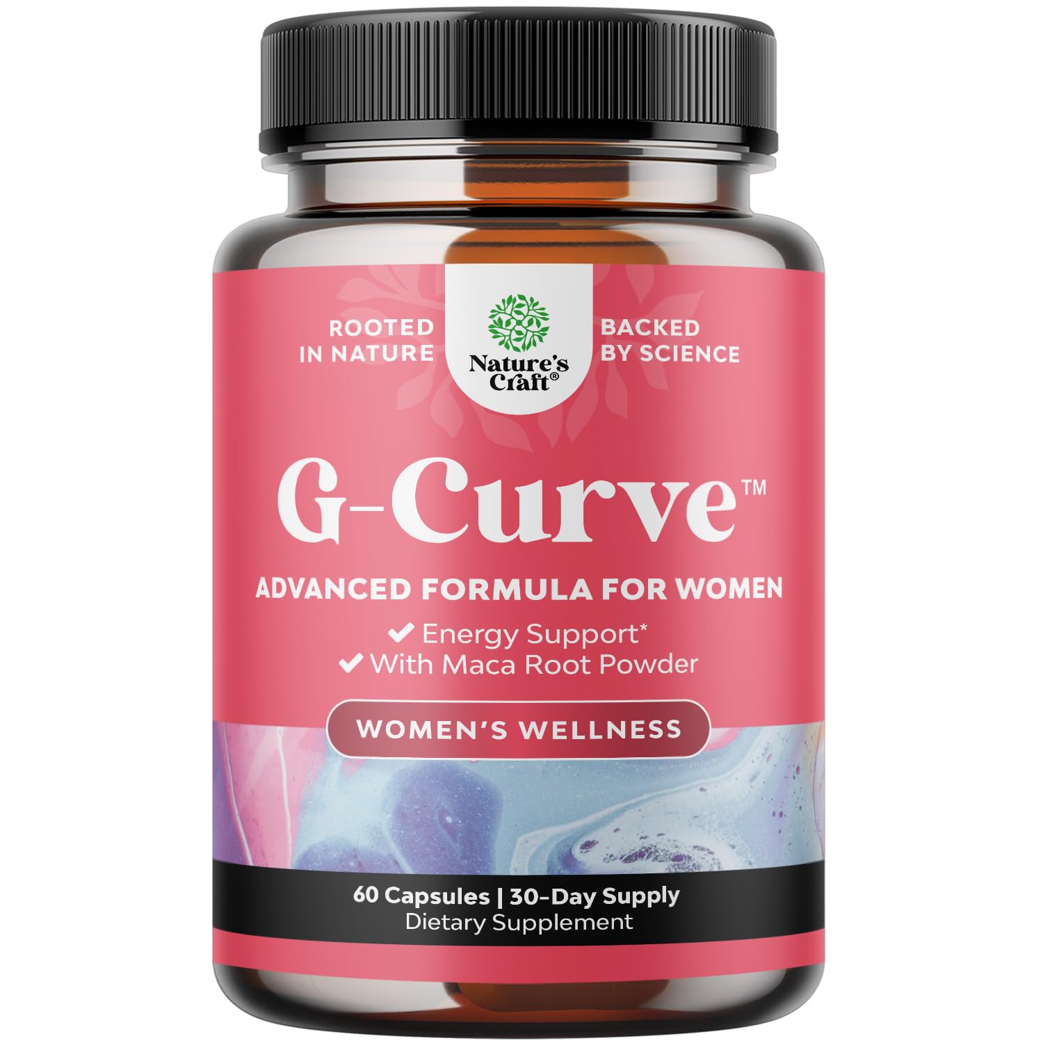 Natures Craft G-Curve Butt and Breast Enhancement Pills - Herbal Enhancer May Support Body Sculpting Curves with Saw Palmetto Extract Horny Goat Weed for Women *Results Vary 60 Count