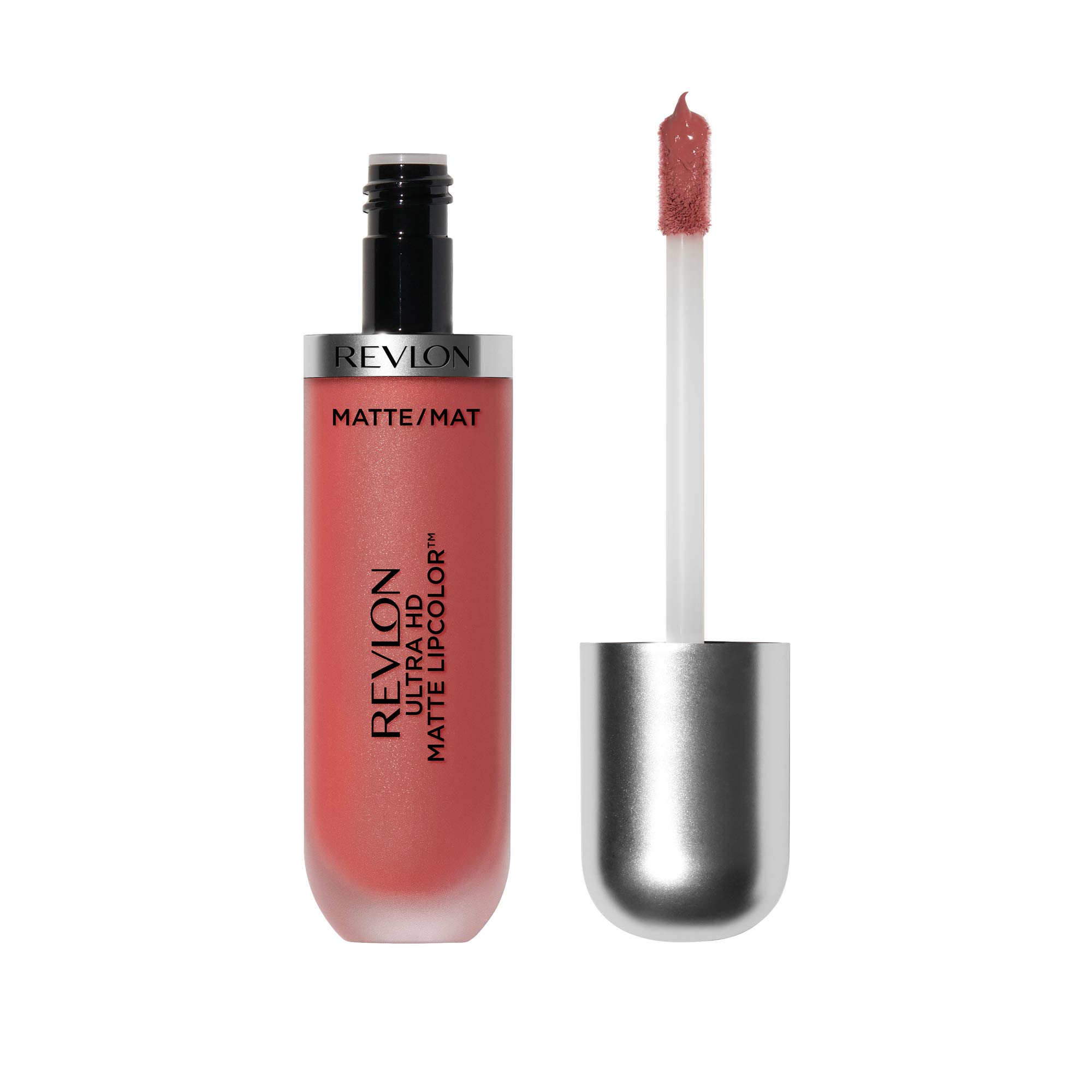 Revlon Ultra HD Matte Lipcolor, Velvety Lightweight Matte Liquid Lipstick in Red / Coral, Flirtation (620), 0.2 oz