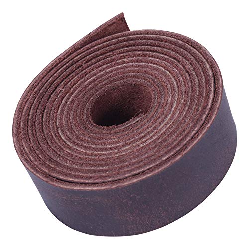 Leather Strap - Full Grain Buffalo Leather Strips for Crafts ā Brown Leather Straps 1 Inch Wide Ideal for Arts and Crafts, Tooling, Jewelry, DIY Home Decor, & More - 1ā x 60ā Tooling Leather Strip