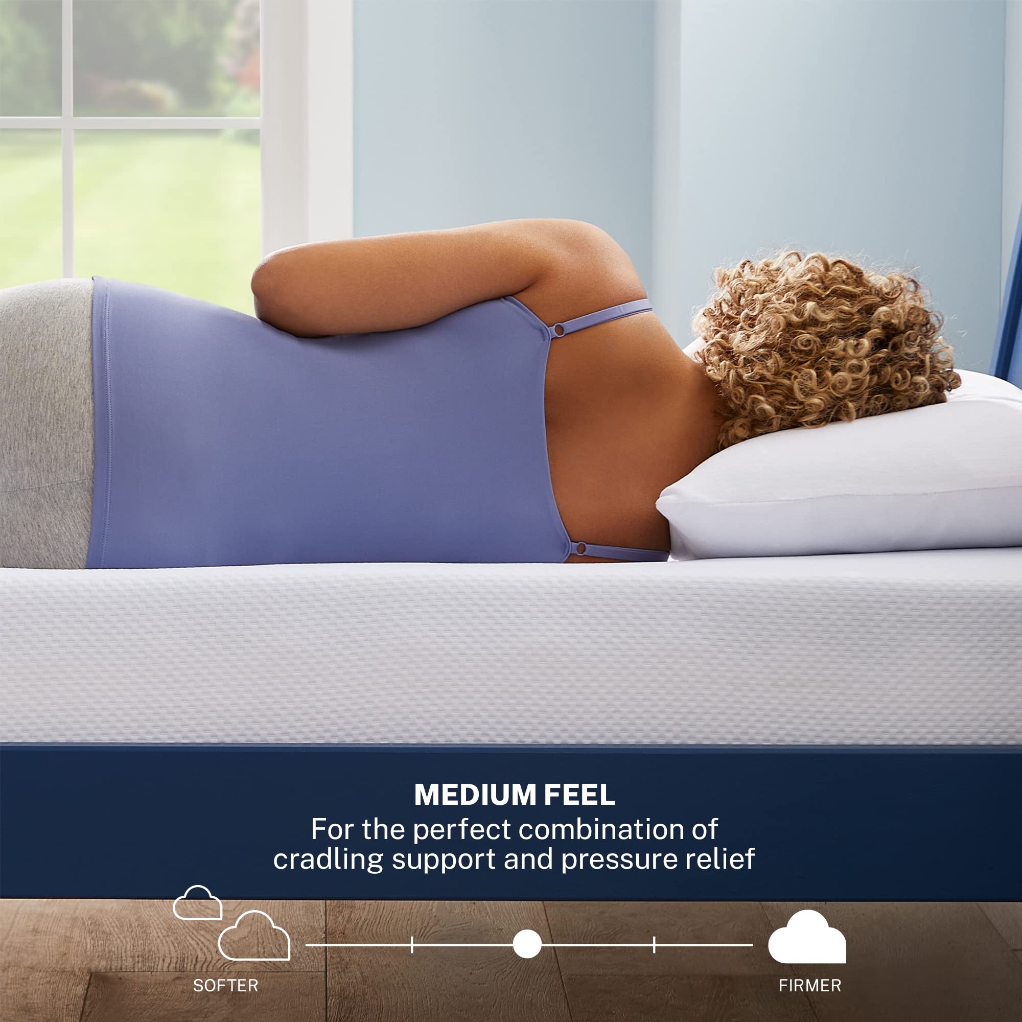 Sleep Innovations Marley 8 Inch Cooling Gel Memory Foam Mattress, Full Size, Bed in a Box, Medium Firm Support