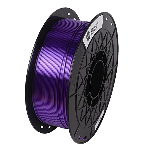 CCTREE Shiny Silk PLA 3D Printer Filament,1.75mm 1kg Spool (2.2lbs) Dimensional Accuracy +/- 0.03mm Silk PLA, Vacuum Packaging Consumables, Fit Most FDM 3D Printers (Purple)