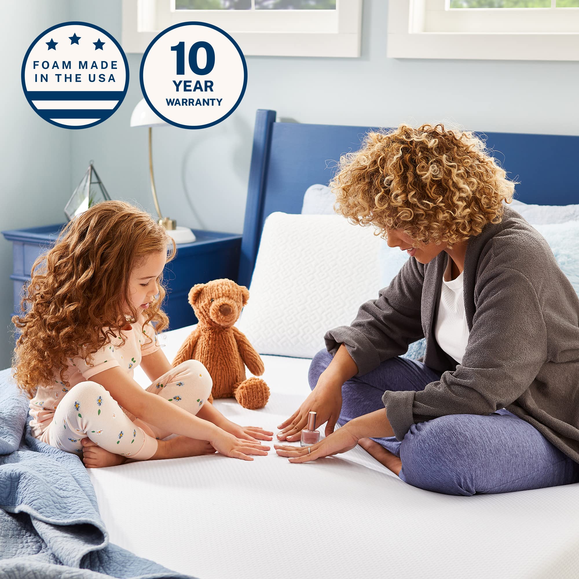 Sleep Innovations Marley 8 Inch Cooling Gel Memory Foam Mattress, Full Size, Bed in a Box, Medium Firm Support