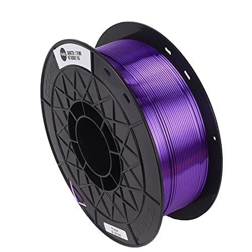 CCTREE Shiny Silk PLA 3D Printer Filament,1.75mm 1kg Spool (2.2lbs) Dimensional Accuracy +/- 0.03mm Silk PLA, Vacuum Packaging Consumables, Fit Most FDM 3D Printers (Purple)