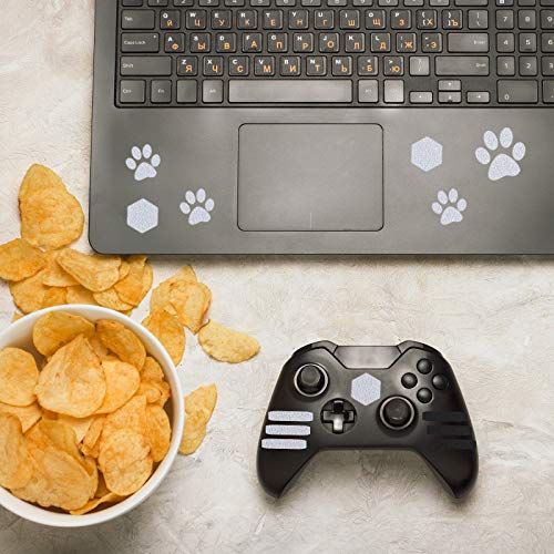 8 Pieces Cell Phone Grip Tapes Stickers Anti-Slip Grip Rubberized Decal Stickers Adhesive Traction Grip Decal Stickers Anti-Slip Textured Phone Tape for Phones Tablet Computer Gaming Cases (Clear)