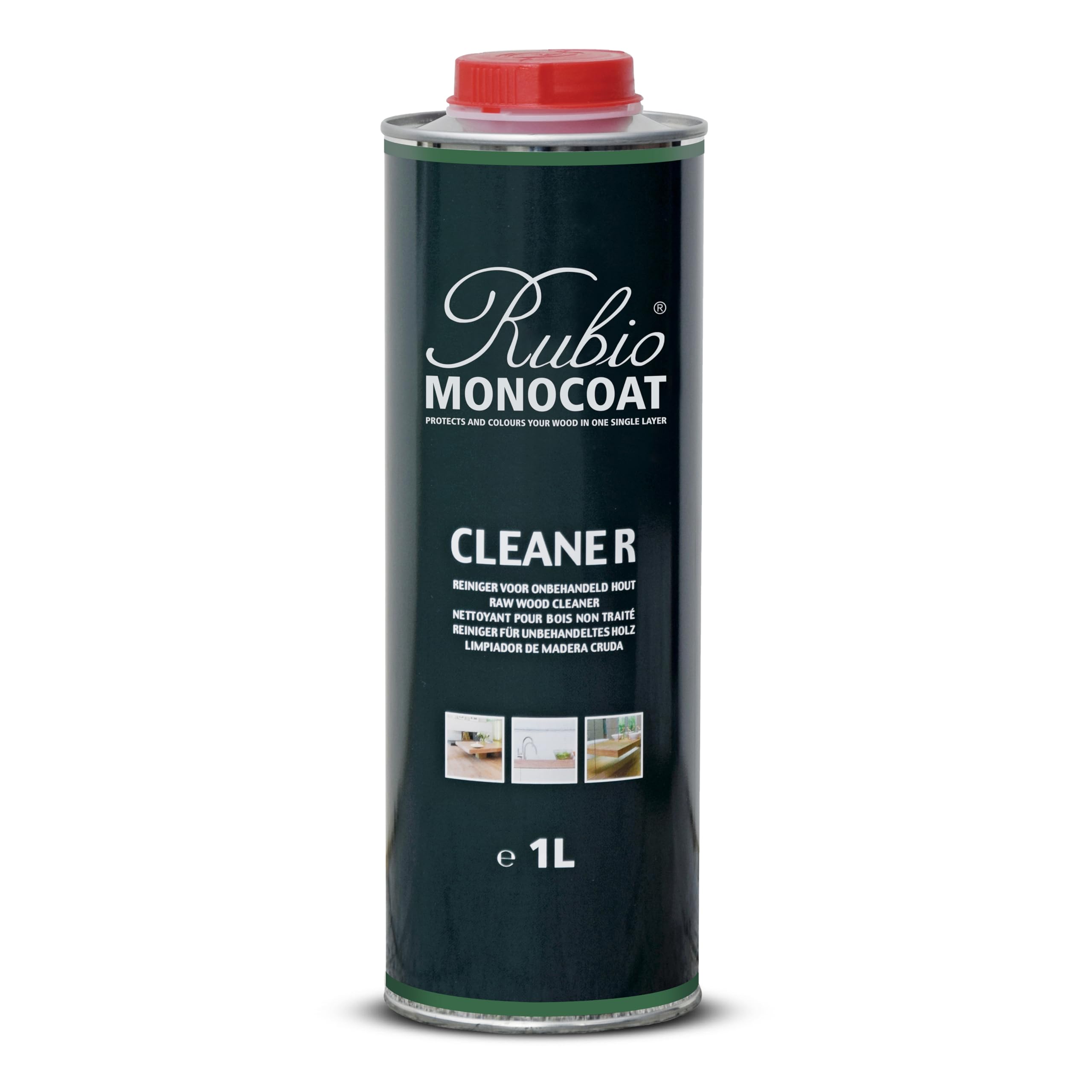 Rubio Monocoat Raw Wood Cleaner, 1,000 ft² | Preparatory Cleaning for Wood Surfaces | Removes Dust After Sanding & Vacuuming | Use Before Finishing with Oil Plus 2C | 1 Liter