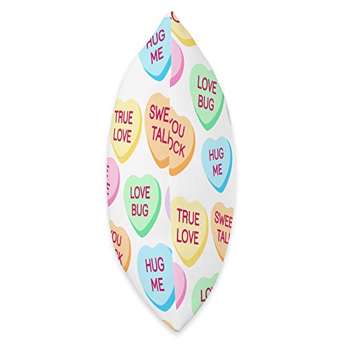 GrayFox Happy Valentines Day Happy Valentines Day Candy Conversation Cute Hearts Throw Pillow, 16x16, Multicolor