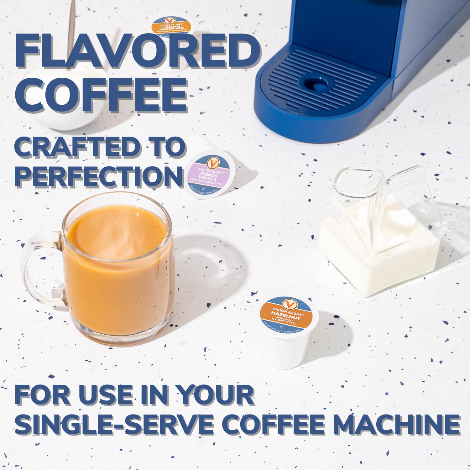 Victor Allen's Coffee French Vanilla Flavored, Medium Roast, 80 Count, Single Serve Coffee Pods for Keurig K-Cup Brewers
