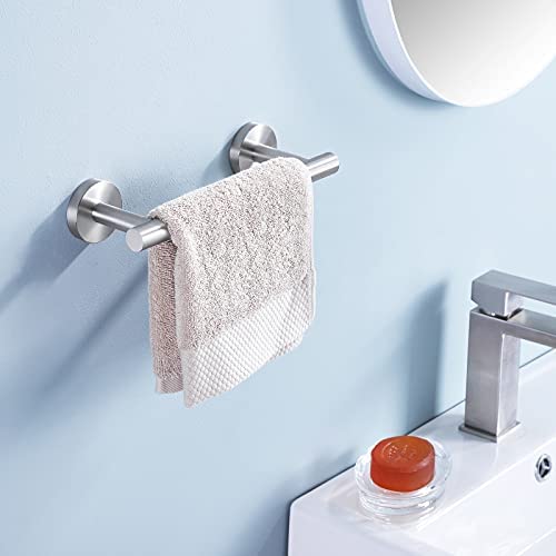 KES 6.7 Inches Hand Towel Bar for Bathroom Towel Holder Kitchen Dish Cloths Hanger SUS304 Stainless Steel RUSTPROOF Wall Mount Brushed Steel, Total Length 9.1 Inch, A2000S23-2