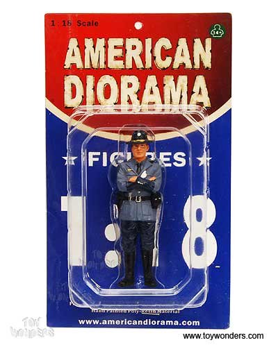 16108 American Diorama Figurine h2zd70w7bg - State Trooper Tim Figure (1/18 Scale, Blue) 16108 diecast car 6282v18p7g Model 16108 American Diorama Figurine - 1:18 Scale State