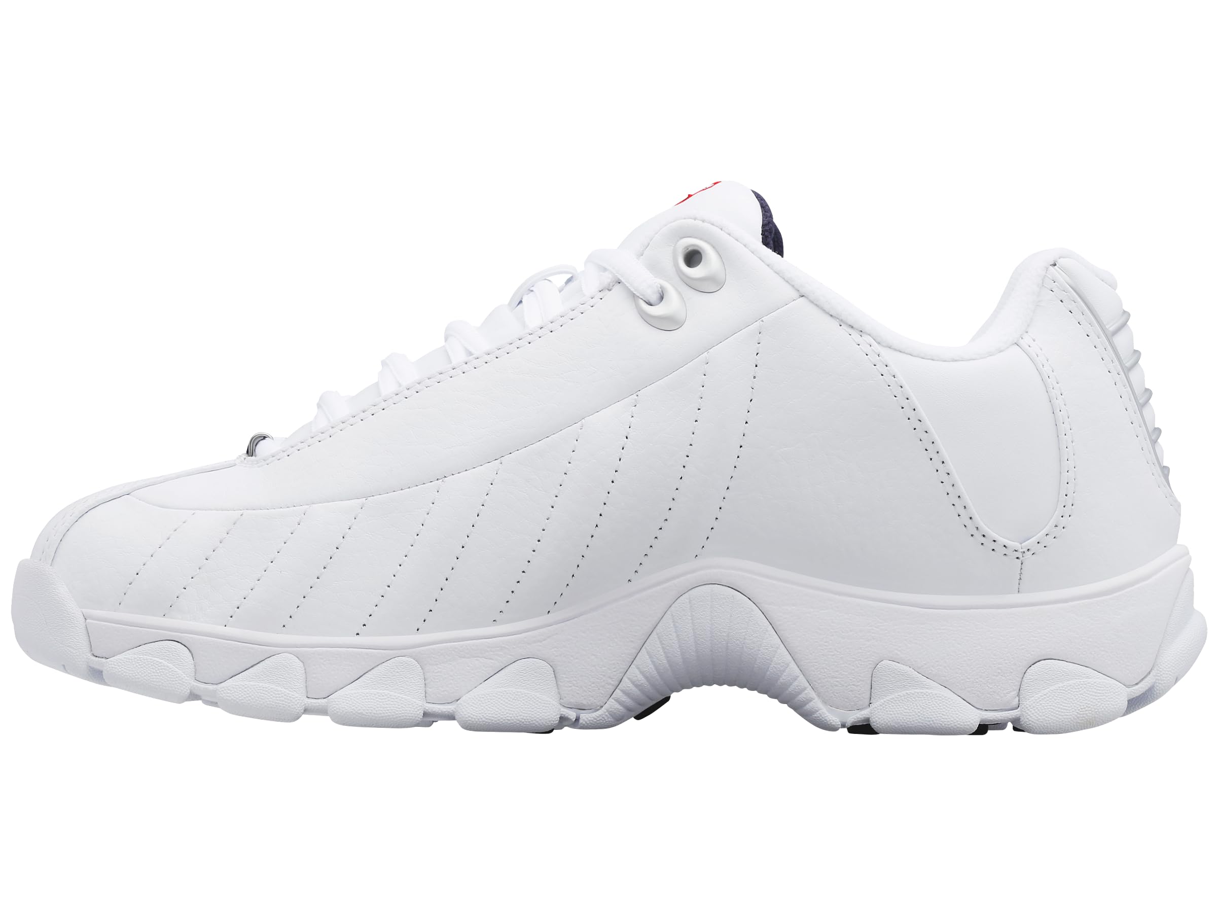 K-Swiss Men's ST329 CMF Sneaker, White/Navy/Red, 10.5 M