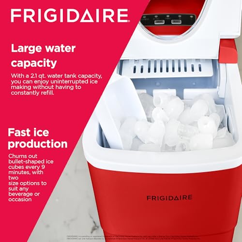 Frigidaire EFIC108 Counter top Portable, 26 lb per Day Compact Ice Maker Machine