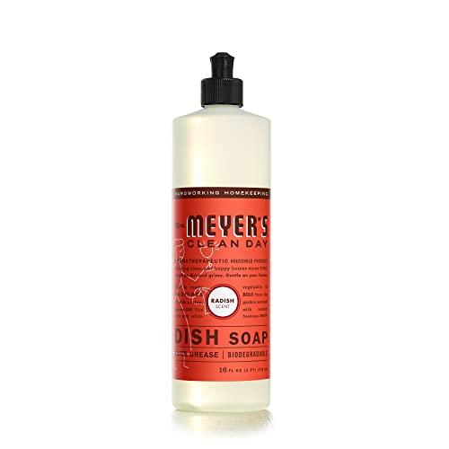 MRS. MEYER'S CLEAN DAY Liquid Dish Soap, Biodegradable Formula, Radish, 16 fl. oz
