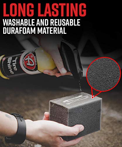 Adam's Block Applicator (6 Pack) β Trim Dressing & Tire Shine Applicator Pad for Car Detailing | Reusable & Customizable Durafoam | for Use After Car Wash Wheel Cleaner