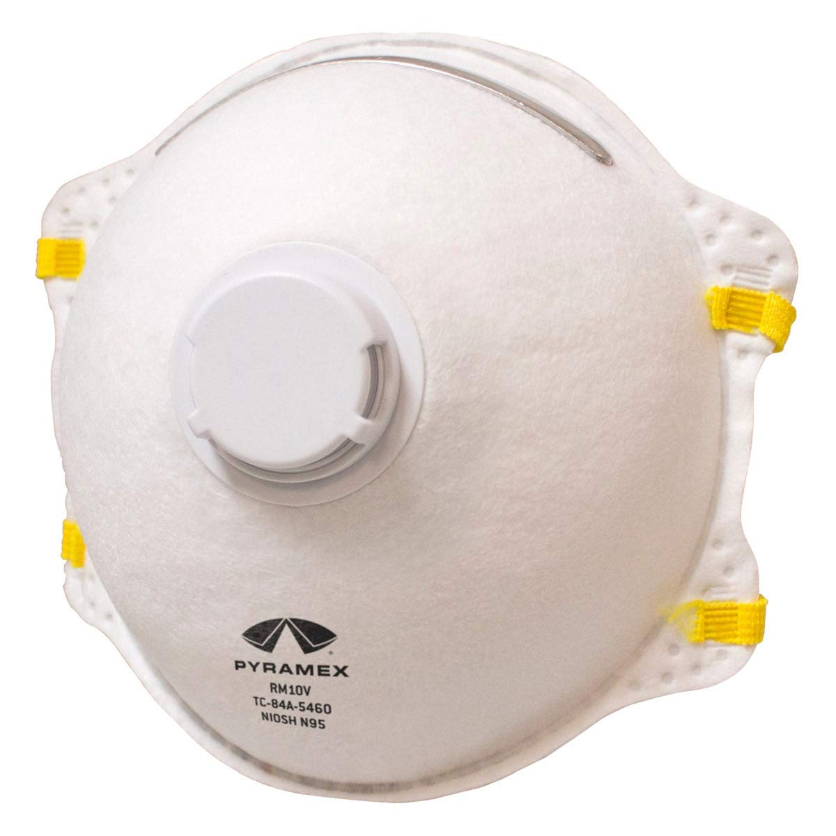 Pyramex RM10V N95 Particulate Dust Masks Cone Respirator Masks With Valve (10 Pack)