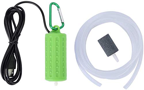 2PCS Aquarium USB Air Pump Portable Mini USB Aquarium Fish Tank Oxygen Air Pump Mute Energy Saving Fish Tank Air Pumps Green