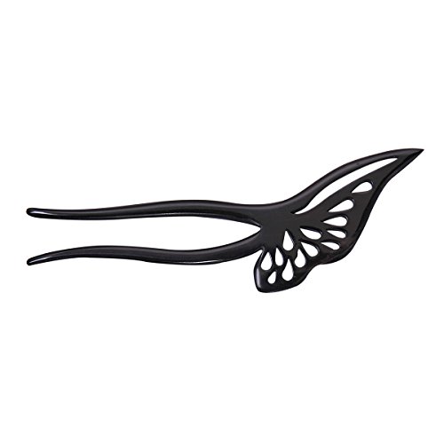 Marycrafts Butterfly Horn Hair Fork Hair Accessories For Women (Black)
