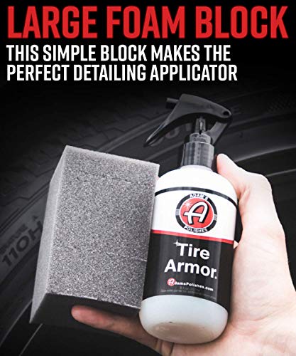 Adam's Block Applicator (6 Pack) β Trim Dressing & Tire Shine Applicator Pad for Car Detailing | Reusable & Customizable Durafoam | for Use After Car Wash Wheel Cleaner