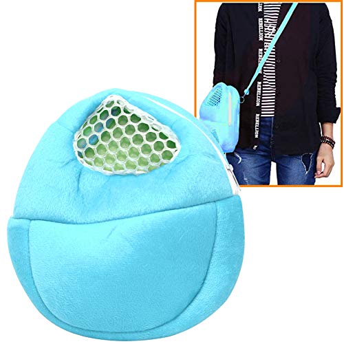 Besimple Pet Hamsters Carrier Bag Portable Outgoing Travel Backpack with Shoulder Strap for Small Pets Hedgehog, Sugar Glider, Chinchilla, Guinea Pig, Squirrel(Blue)