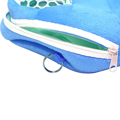 Besimple Pet Hamsters Carrier Bag Portable Outgoing Travel Backpack with Shoulder Strap for Small Pets Hedgehog, Sugar Glider, Chinchilla, Guinea Pig, Squirrel(Blue)