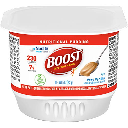 Nestle Boost Nutritional Pudding, Very Vanilla,4 Count 5 Ounce (Pack of 4)