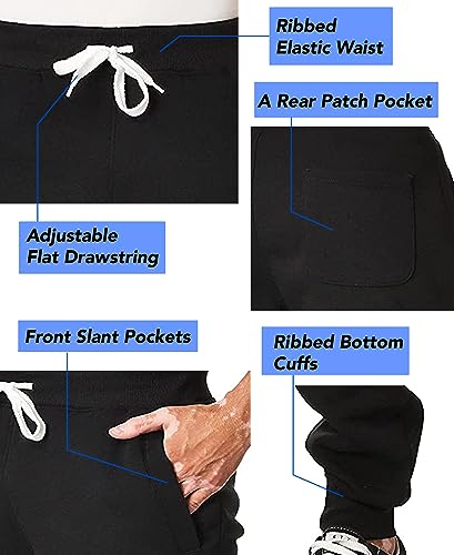 Southpole Men's Basic Active Fleece Jogger Pants-Regular and Big & Tall Sizes, HCH, S