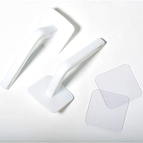 6Pcs Utility Hooks, Adhesive Hooks, Multi-Purpose Wall-Mounted Hooks, Bathroom Towel Hooks, Toilet Paper Towel Hooks, Hooks for Kitchen, Bedroom, and Living Room