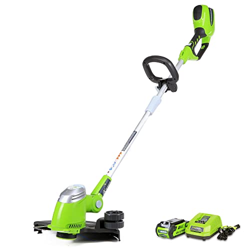 Greenworks 40V 13" Cordless String Trimmer / Edger, Blower, 2.0Ah Battery and Charger Included