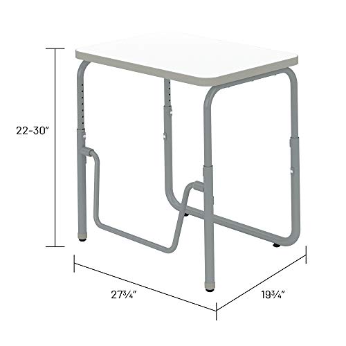 Safco Products AlphaBetter 2.0 Height β Adjustable Student Desk with Swinging Footrest Bar, Sit to Stand, 22"-30", Dry Erase