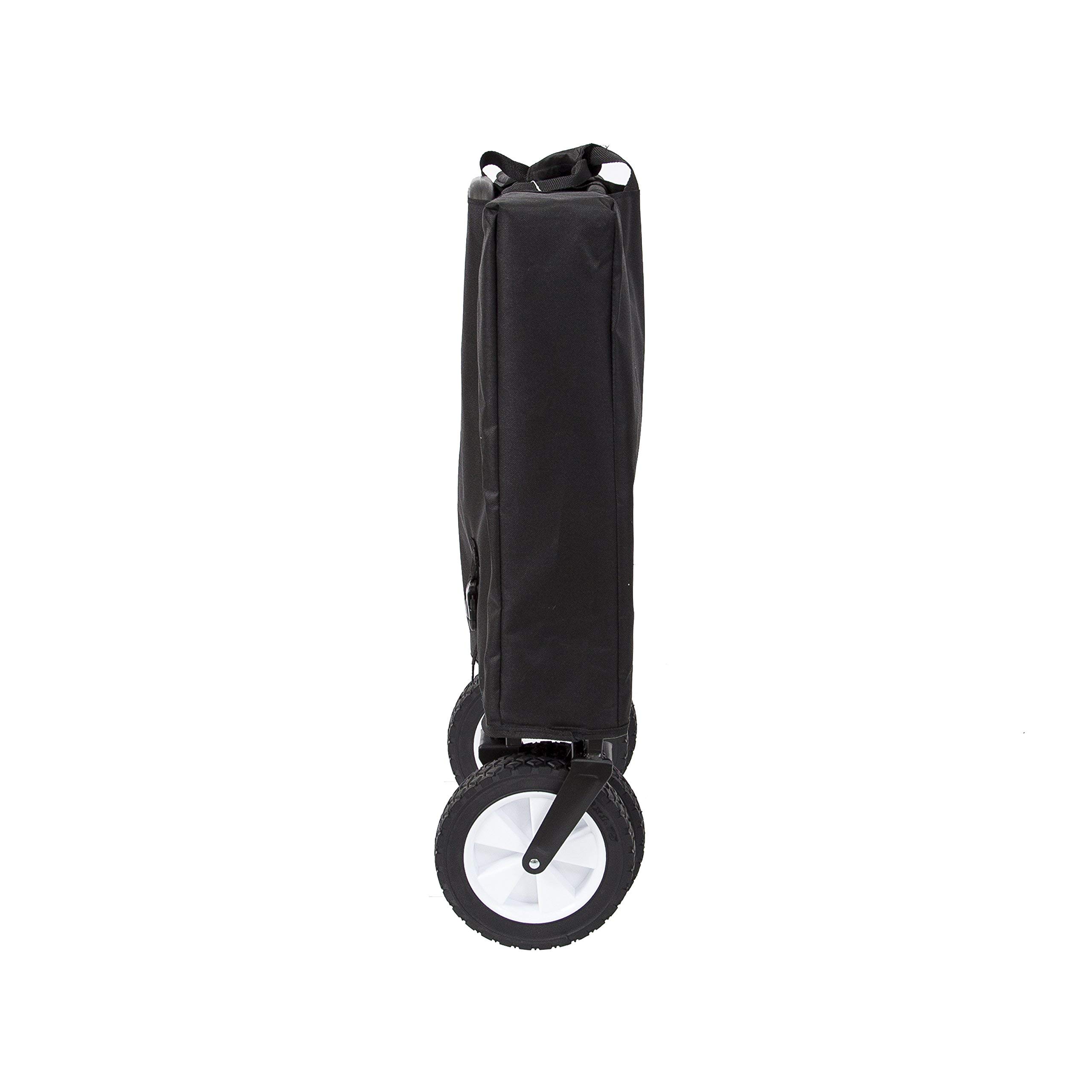 MacSports Collapsible Folding Outdoor Utility Wagon, Black