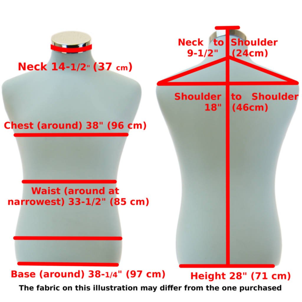 Male Dress Form Torso with Blond Wood Stand and Jerseys