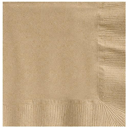 Hoffmaster 180230 Earth Wise Kraft Beverage Napkin, 2 Ply, 1/4 Fold, 10" x 10" Natural (Packs of 3000)