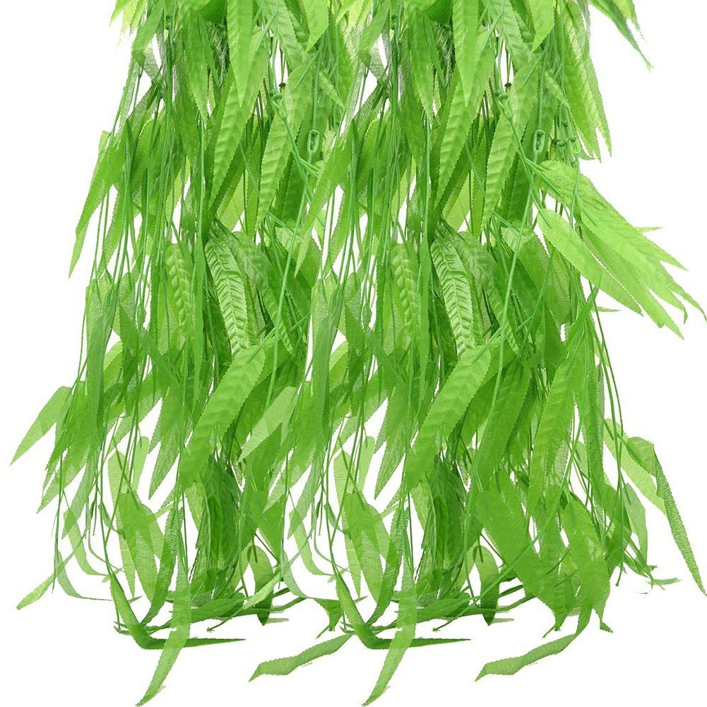 Bird Fiy 50 PCS 376 Feet Artificial Flower Greenery Wicker Rattan Vine Fake Foliage Leaf Flowers Plants Garland Garden Decoration