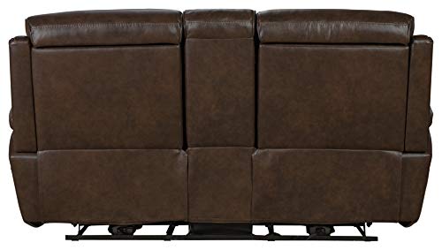 Barcalounger Sandover Power Reclining Console Loveseat, Tri-Tone Chocolate